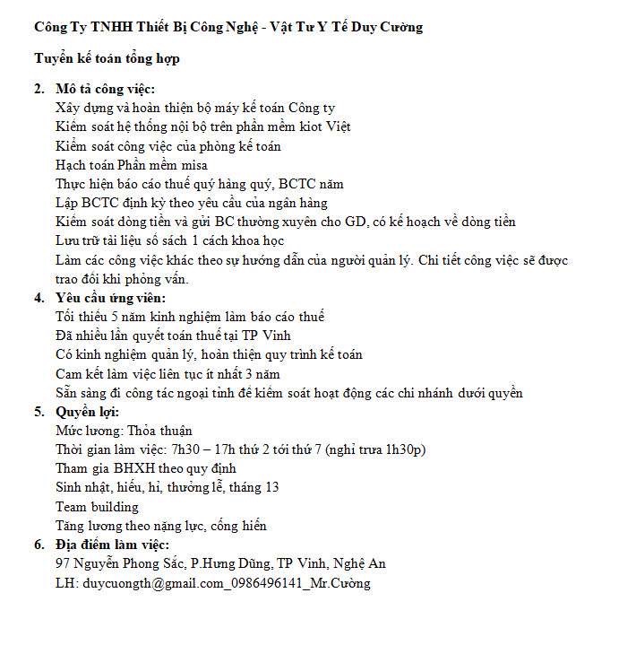 Công ty TNHH Công nghệ và thiết bị y tế Duy Cường